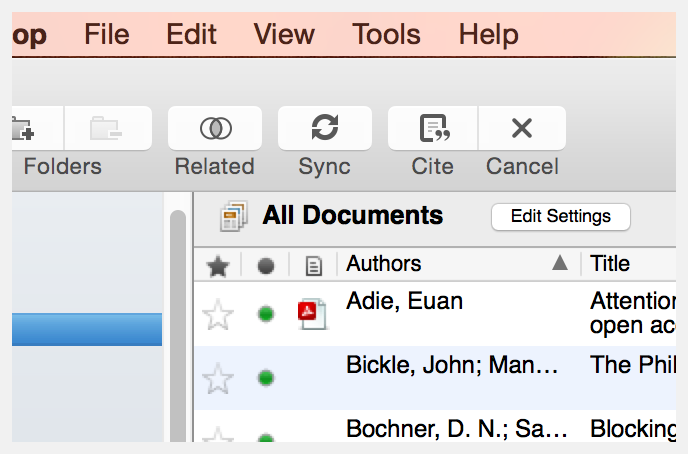 Citation Plugin Mendeley search