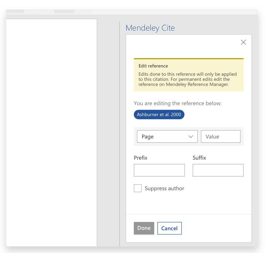 Edit The Attributes Of Your References