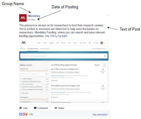 Facebook Status Example