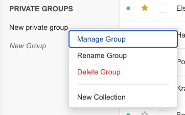 manage group